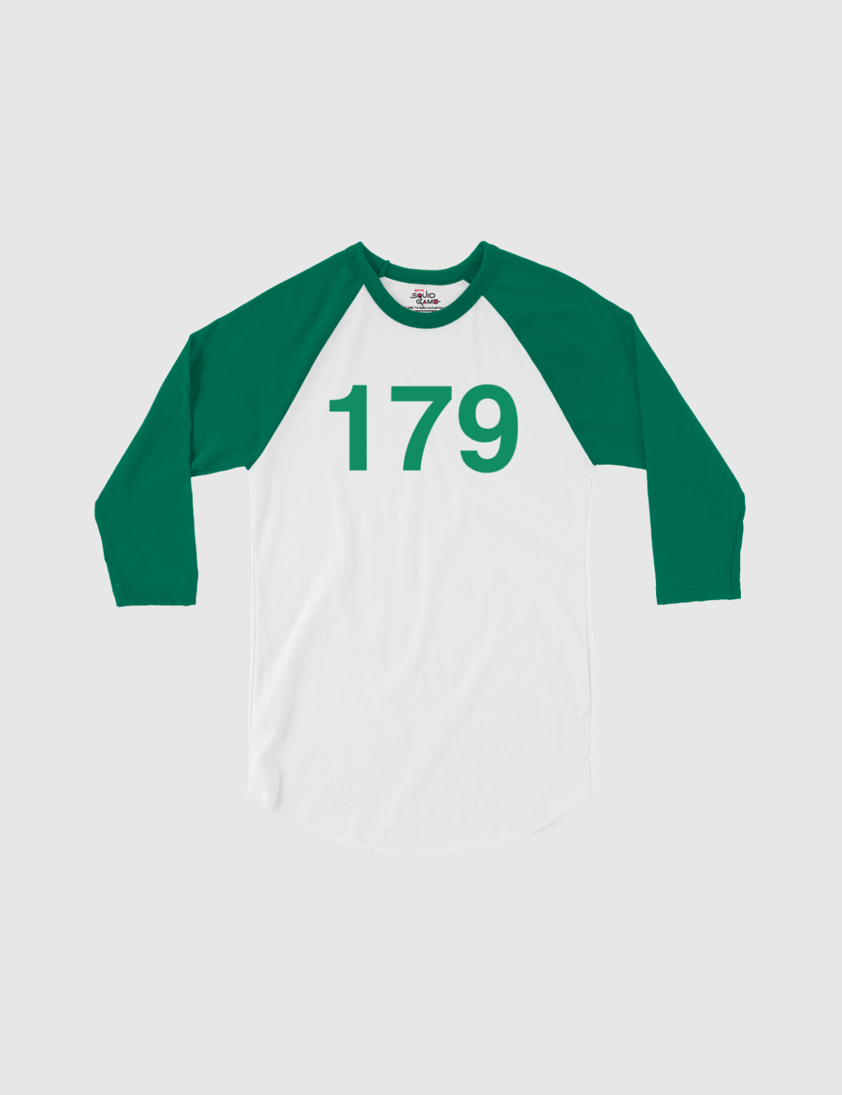 Squid Game: The Challenge Player Raglan Shirt [White/Kelly] - Player ...