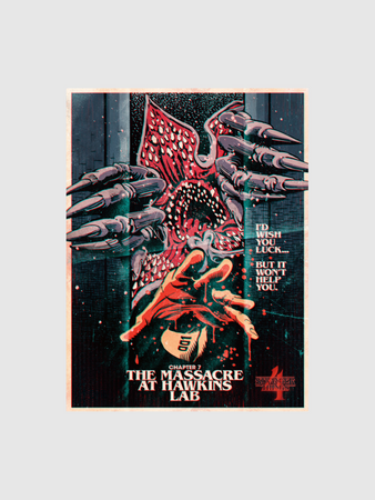 Hawkins Lab Massacre Poster: Stranger Things | Netflix Shop