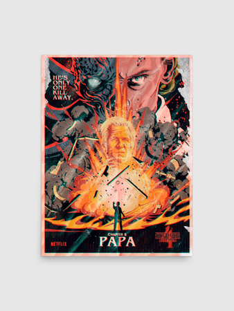 Butcher Billy x Stranger Things Papa Poster | Netflix Shop