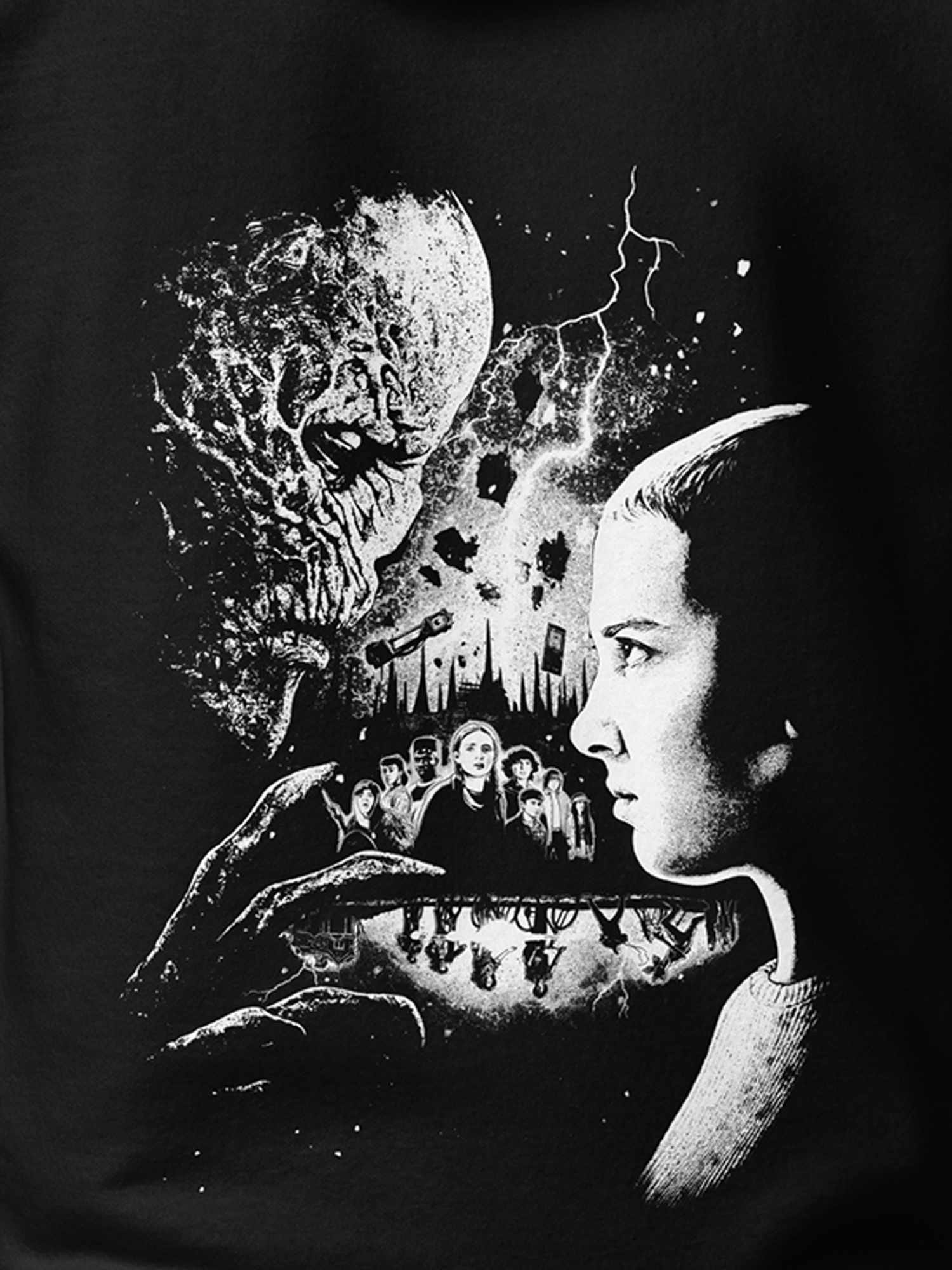 Stranger Things Upside Down Hoodie - Black | Netflix Shop